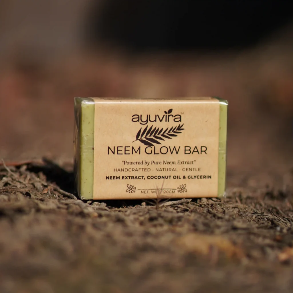 Neem Glow Bar | Natural Neem Soap for Glowing Skin India | Ayuvira